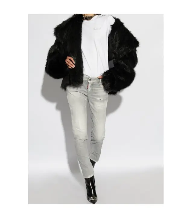 Dsquared2 Jennifer Mid-rise Distressed Jeans - Grey