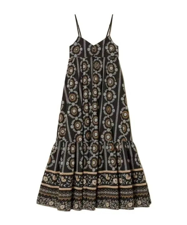 TWINSET Embroidered Maxi Dress With Floral Patterns - No