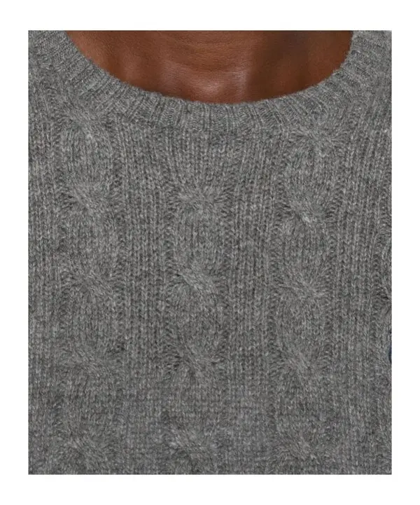 Polo Ralph Lauren Cable-knit Logo Sweater - Gray
