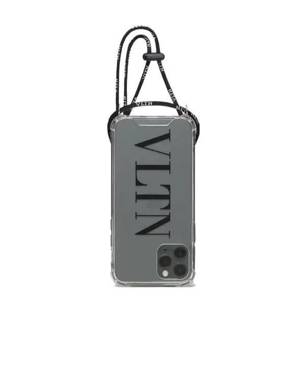Valentino Garavani Vltn Logo Printed Iphone 11 Case - Gray