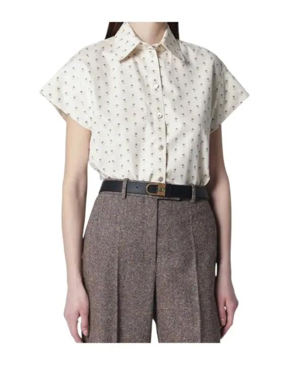 Valentino Garavani Printed Short-sleeve Shirt - Beige