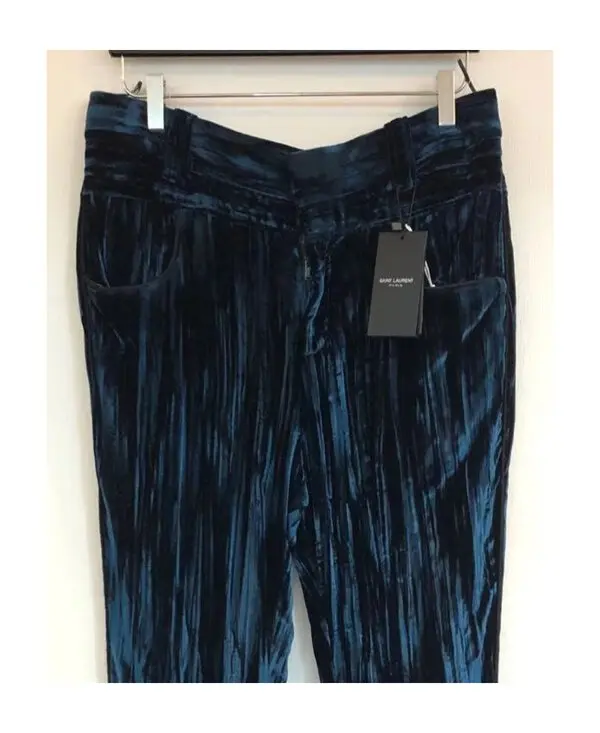 Saint Laurent Straight Leg Velvet Pants