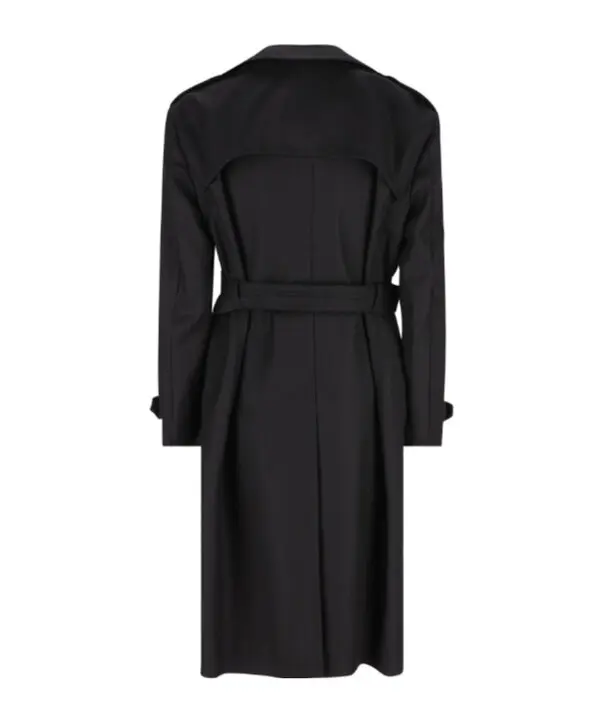 Tagliatore Long Sleeve Double-breasted Belted Trench Coat