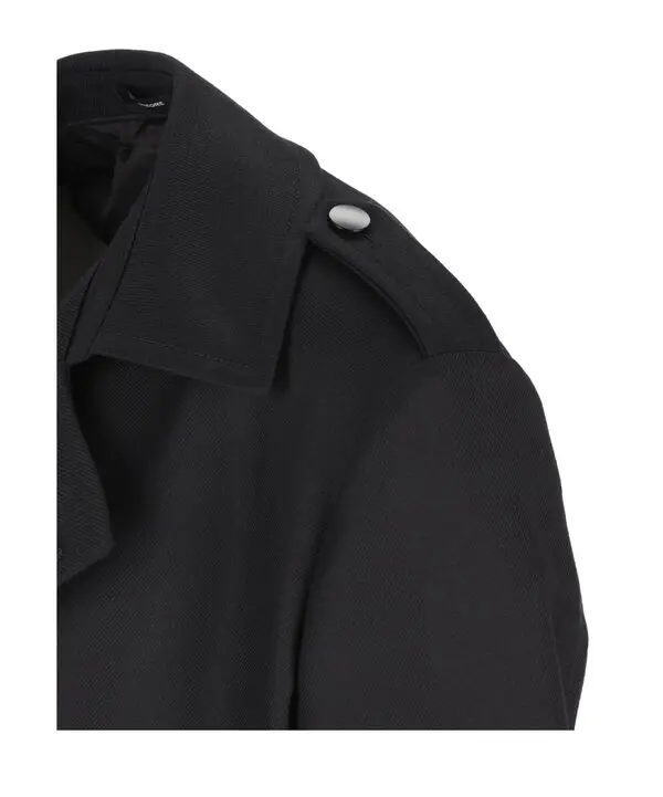 Tagliatore Long Sleeve Double-breasted Belted Trench Coat