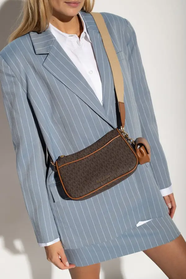 Michael Kors Monogram Crossbody Bag With Removable Pouch