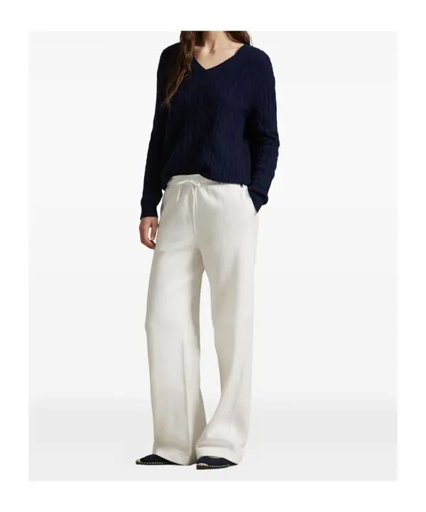 Polo Ralph Lauren Logo Embroidered Drawstring Pants - White