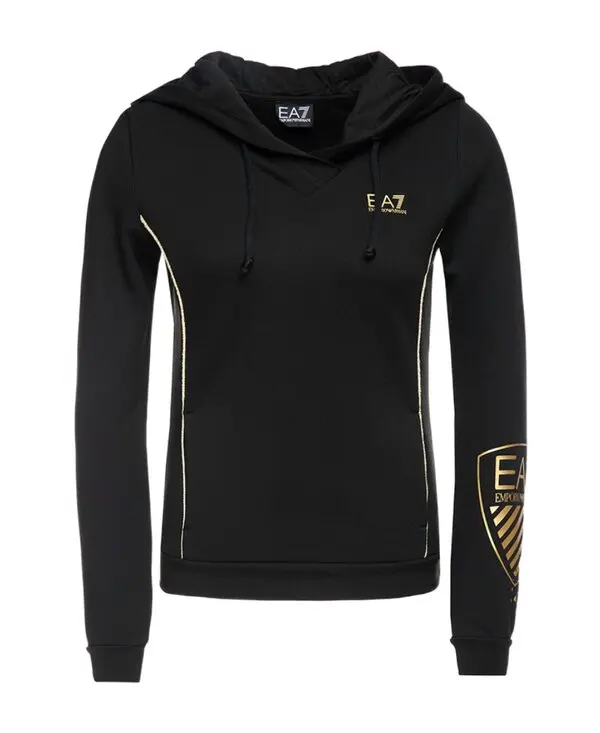 EA7 Hooded Sweater With Logo Print