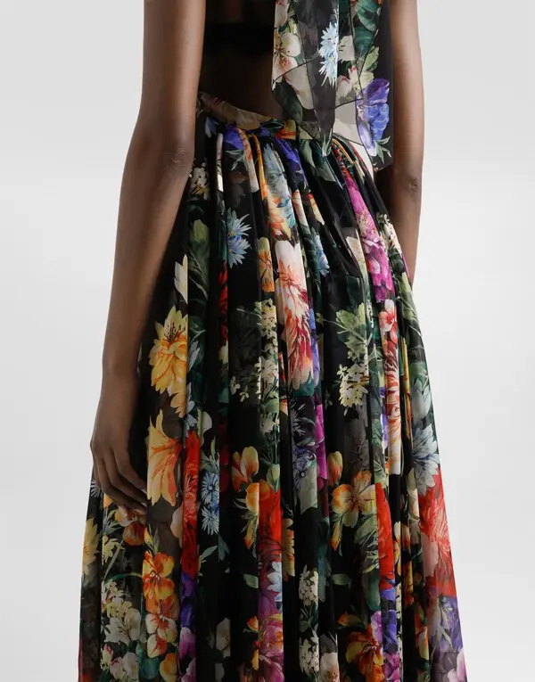 Dolce & Gabbana Floral Print Halterneck Maxi Dress