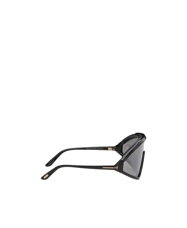 TOM FORD Lorna Shield Frame Sunglasses - Gray