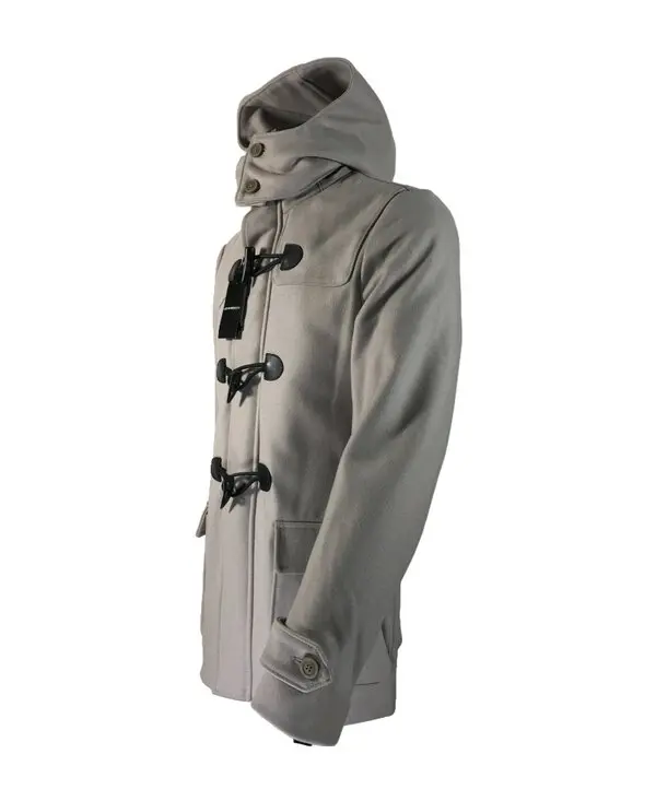 Emporio Armani Logo Duffle Coat - Gray