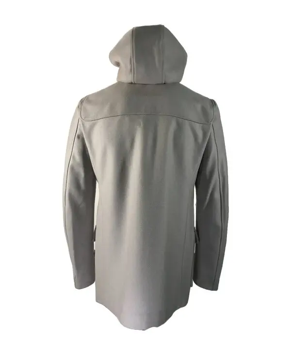 Emporio Armani Logo Duffle Coat - Gray