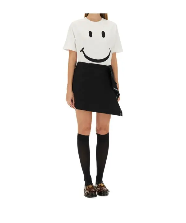 Moschino Smiley Face Graphic Crewneck T-shirt - White