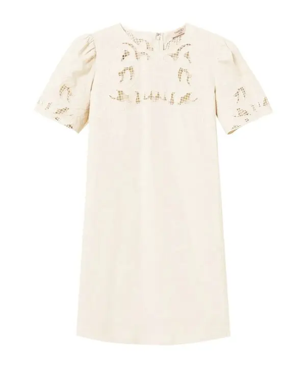 TWINSET Embroidered Mini Dress - White