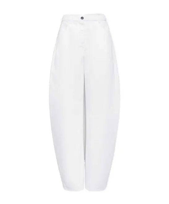 Alaïa Rounded Wide-leg Jeans - White