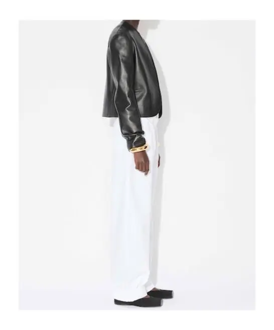 Alaïa Rounded Wide-leg Jeans - White