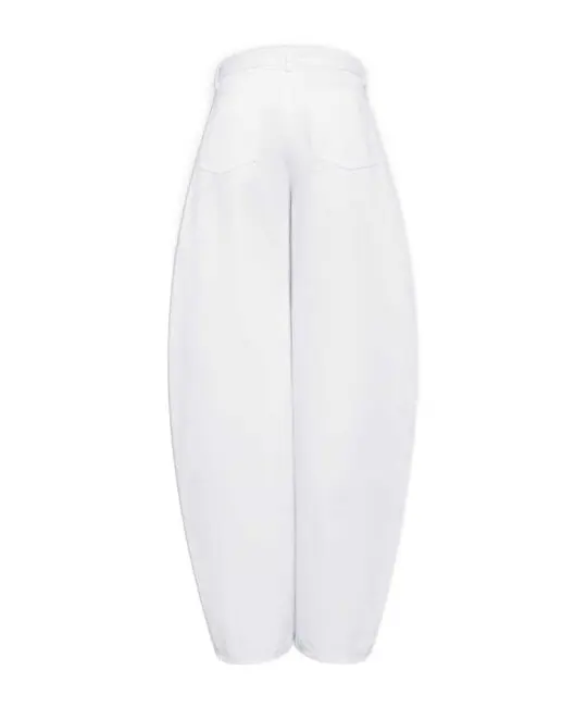 Alaïa Rounded Wide-leg Jeans - White