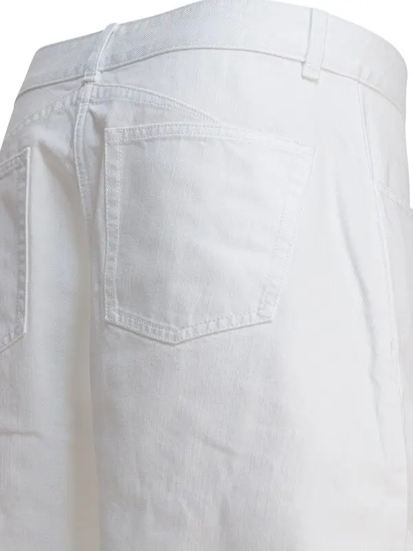 Alaïa Rounded Wide-leg Jeans - White