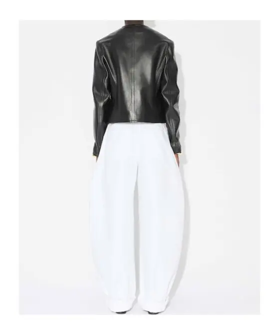 Alaïa Rounded Wide-leg Jeans - White