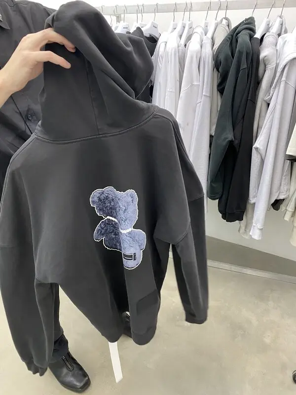 We11Done Bear Graphic Hooded Sweatshirt