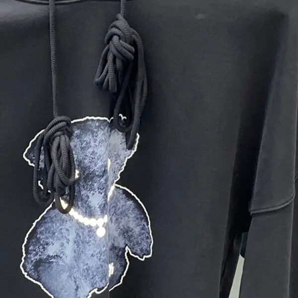 We11Done Bear Graphic Hooded Sweatshirt