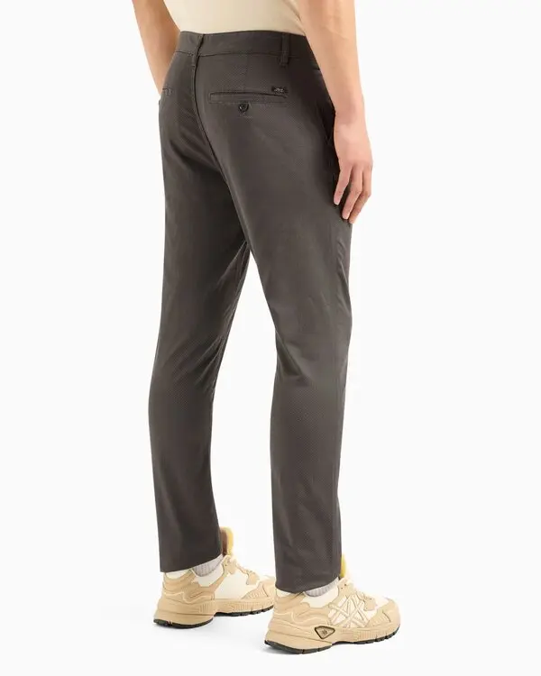 Armani Exchange Textured Casual Trousers - Black