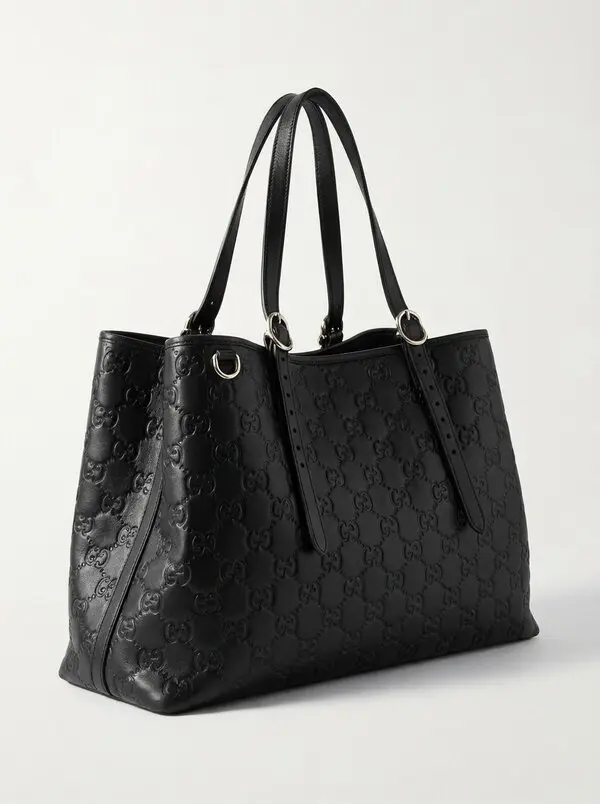 Gucci Emblem Large Tote Bag - Black