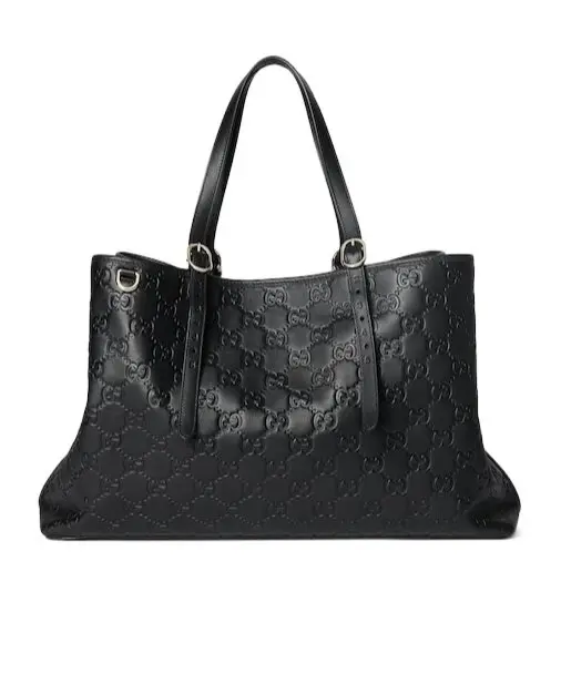 Gucci Emblem Large Tote Bag - Black