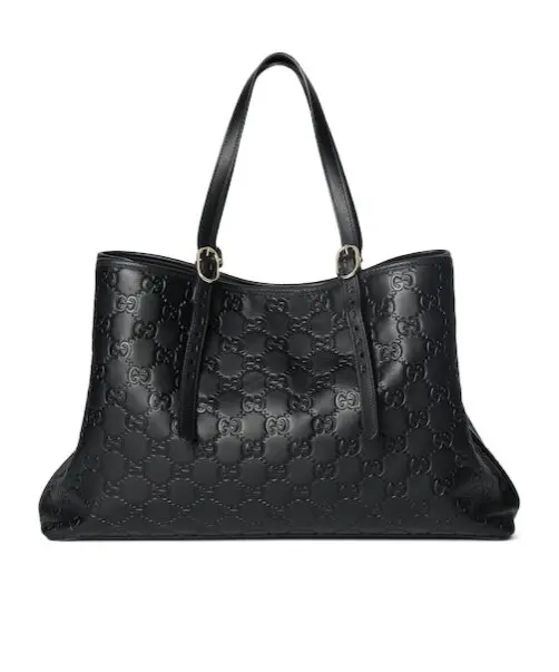 Gucci Emblem Large Tote Bag - Black