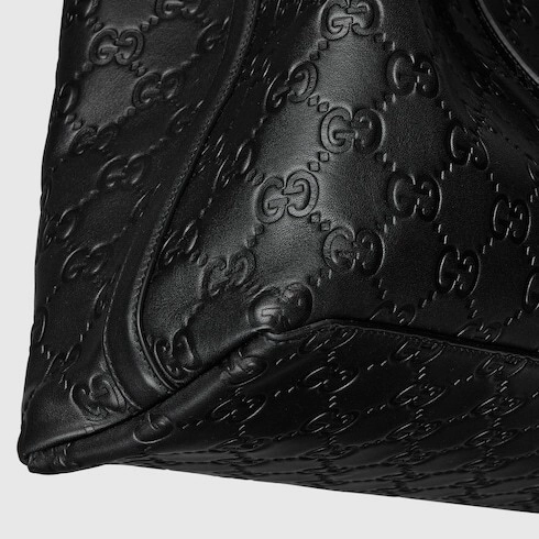 Gucci Emblem Large Tote Bag - Black