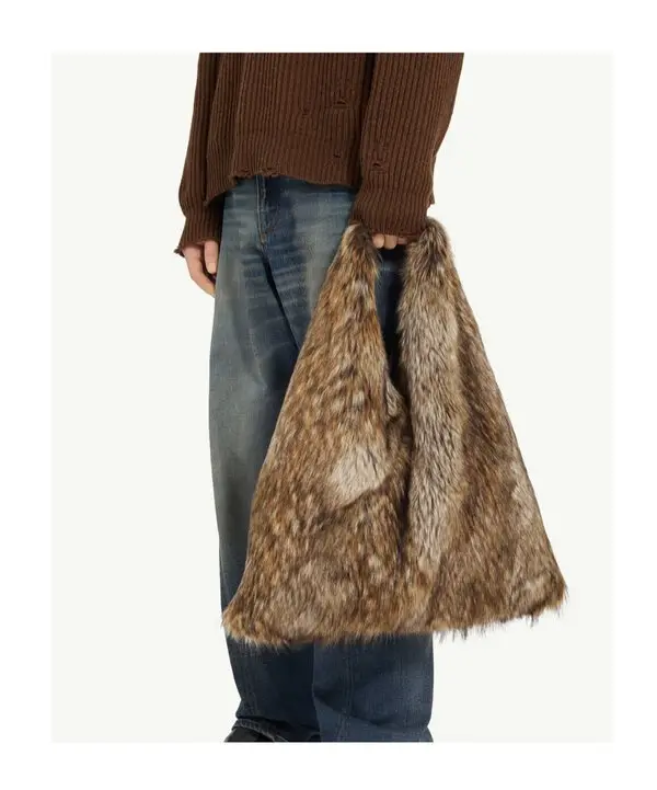 MAISON MARGIELA Fur-effect Japanese Shoulder Bag