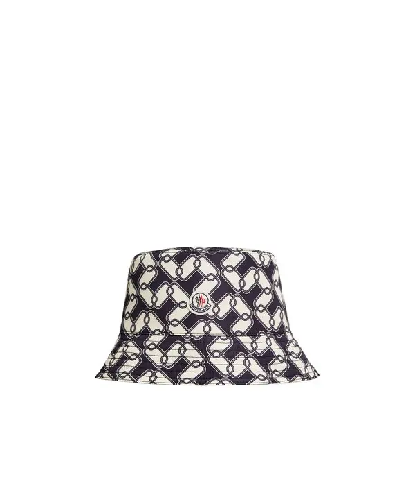 Moncler Patterned Bucket Hat - Black