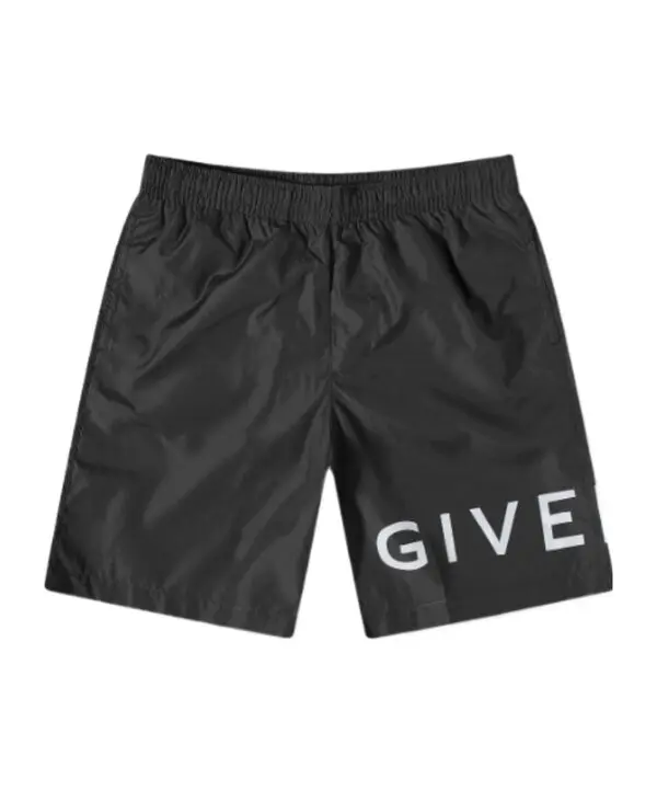 Givenchy Contrast Print Swim Shorts - Black