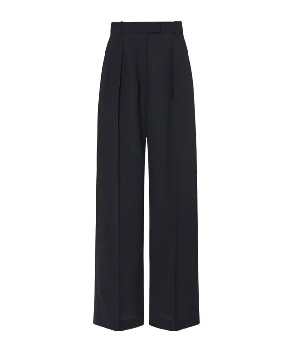 THE ROW Antone Freshly Cut Wool Casual Pants - Blue