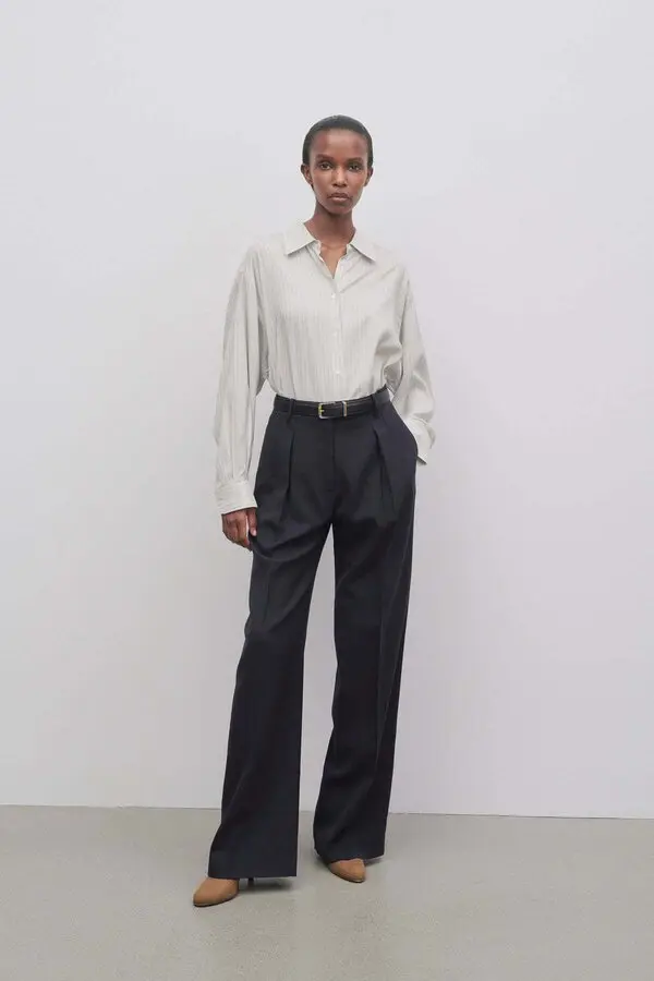 THE ROW Antone Freshly Cut Wool Casual Pants