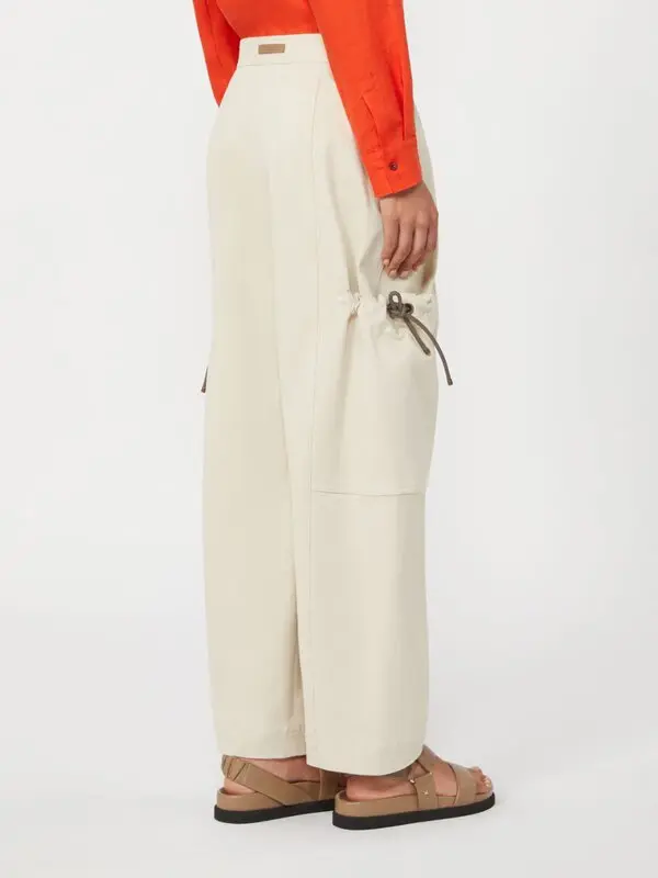 Max Mara Drawstring Pocket Trousers - Beige