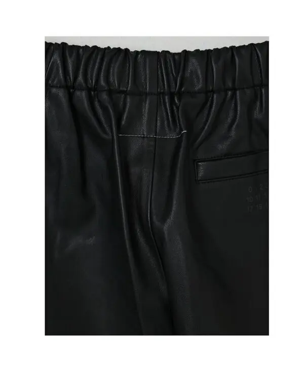 MAISON MARGIELA Elastic Waist Zip Pocket Trousers - Black