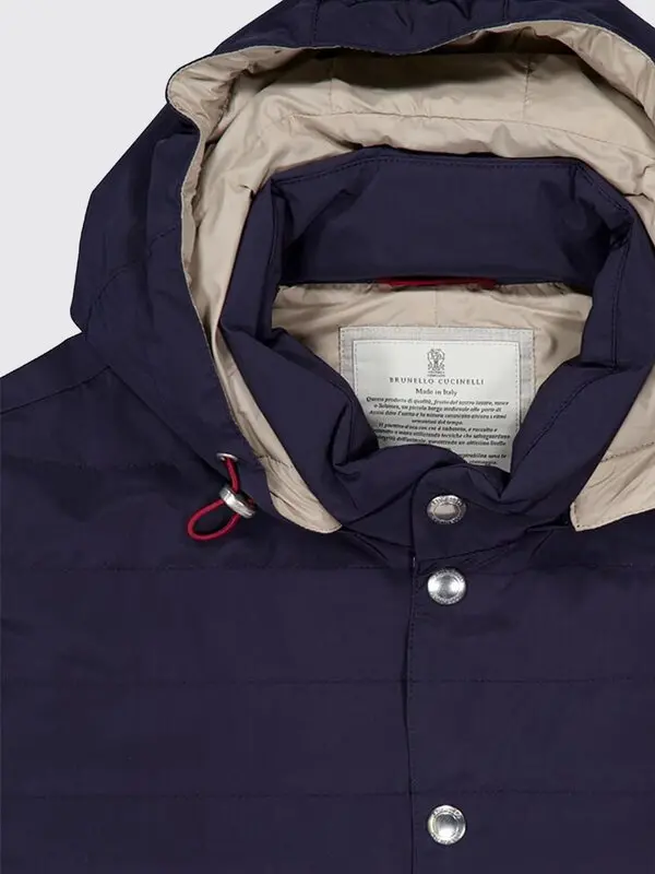 Brunello Cucinelli Quilted Hooded Gilet - Black