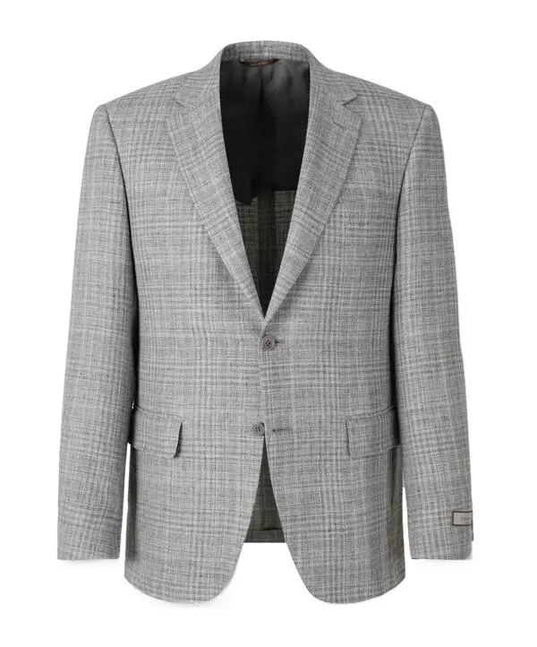 Canali American Straight Check Blazer - Gray