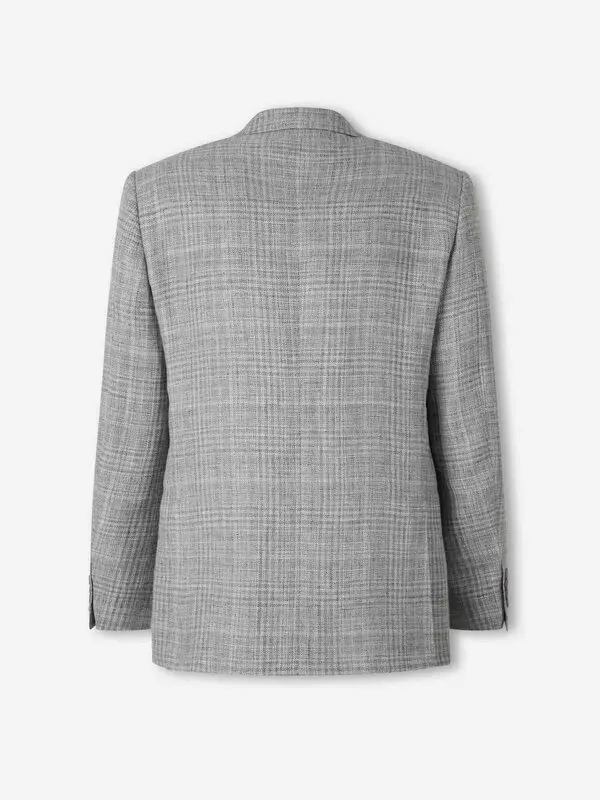 Canali American Straight Check Blazer - Gray
