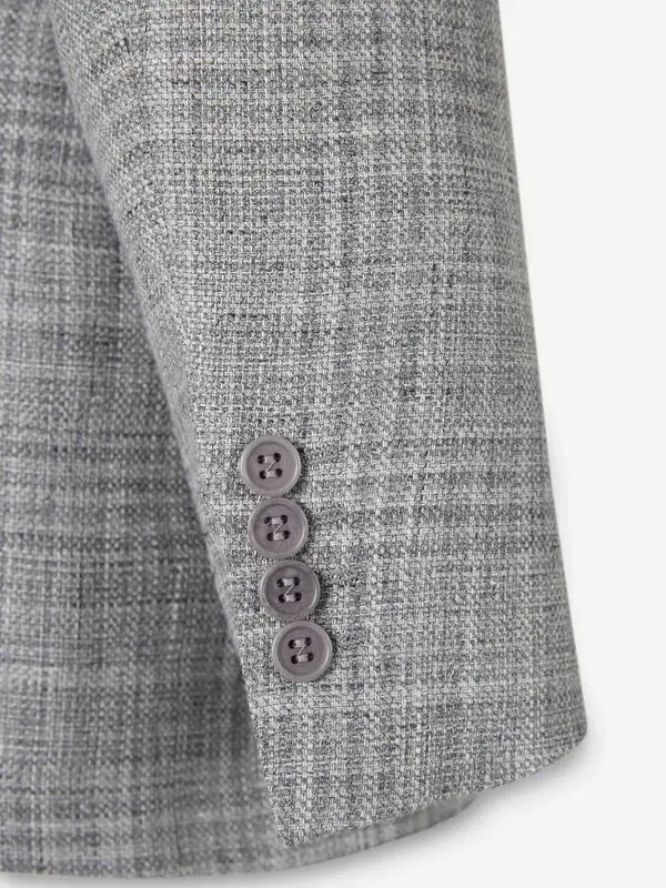 Canali American Straight Check Blazer - Gray
