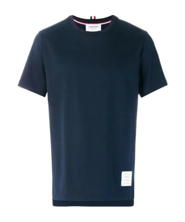 Thom Browne Logo Patch Crewneck T-shirt