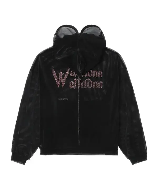 We11Done Embellished Tulle Jacket With Hood