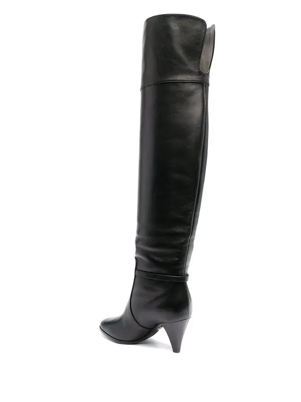 Dolce & Gabbana Over-the-knee High Heel Boots With Logo Detail