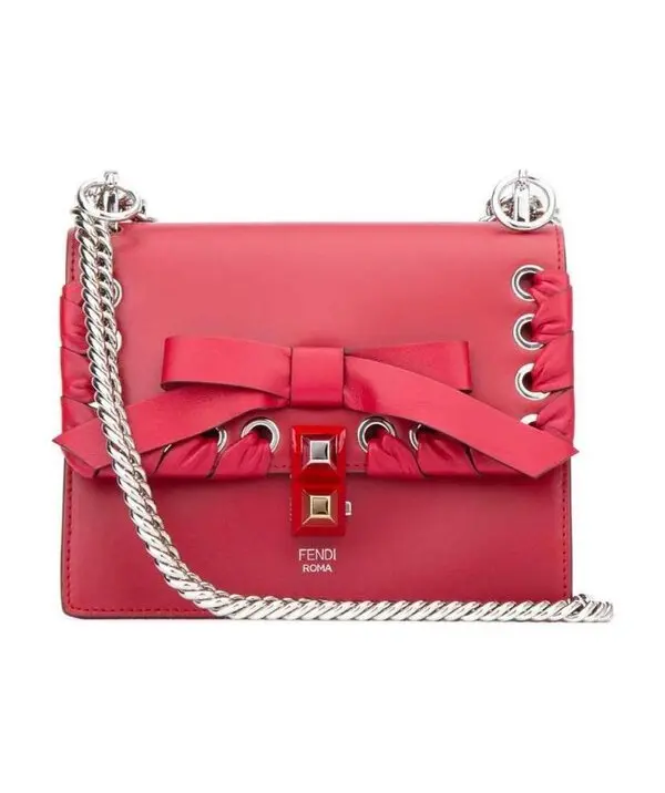 Fendi Kan I Bowknot Calfskin Shoulder Bag