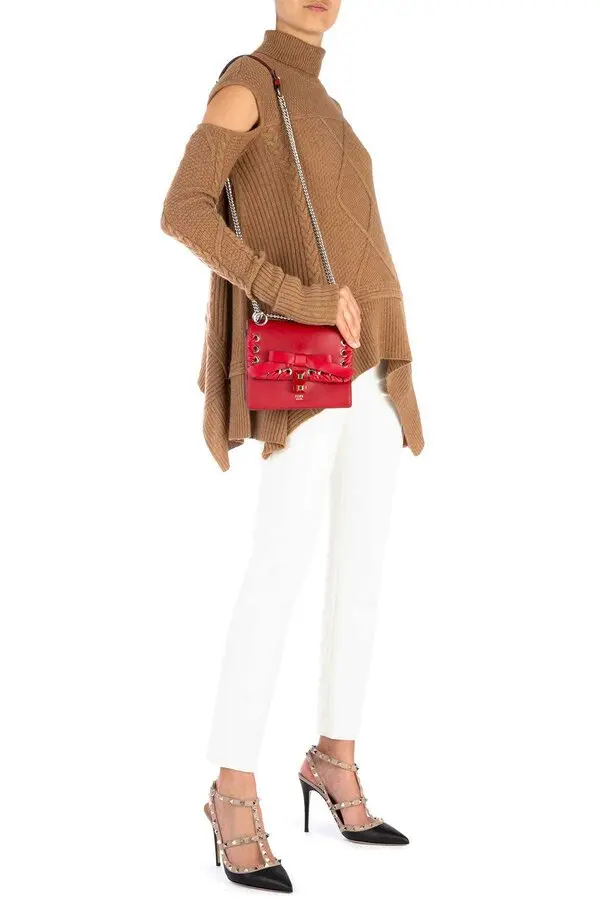 Fendi Kan I Bowknot Calfskin Shoulder Bag