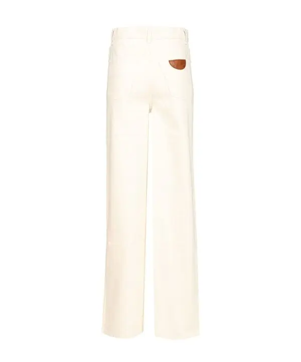 Chloé Logo Patch Wide-leg Jeans