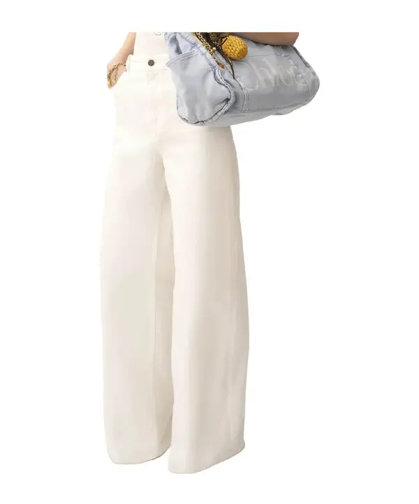 Chloé Logo Patch Wide-leg Jeans