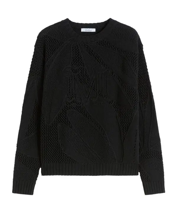 Max Mara Openwork Sweater - Black