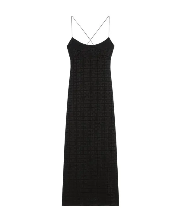 Givenchy 4g Jacquard Spaghetti Strap Maxi Dress