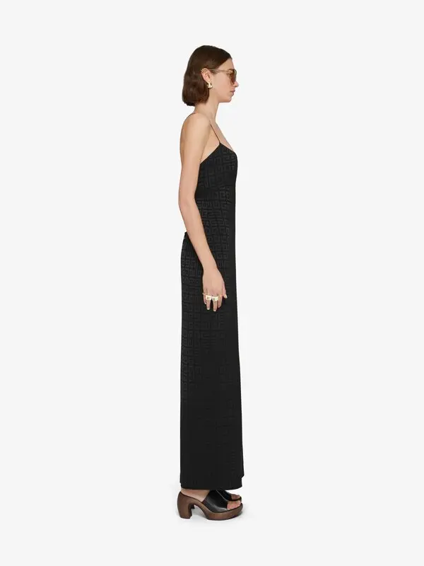 Givenchy 4g Jacquard Spaghetti Strap Maxi Dress